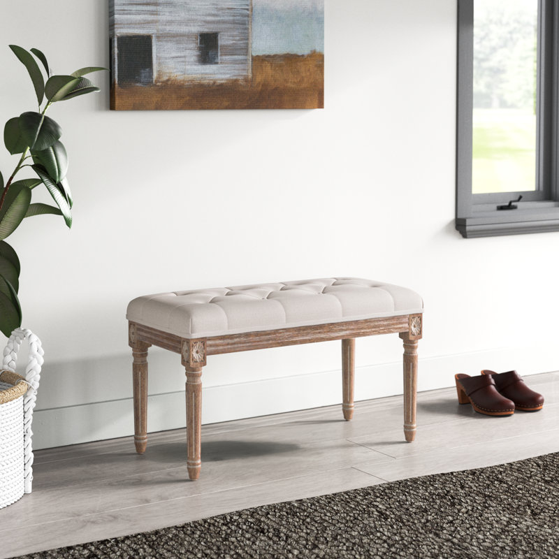 Mariella Upholstered Bench Laurel Foundry Modern Farmhouse Size 18.9 H x 31.5 W x 15.7 D